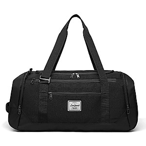 Laripwit Travel Duffle Bag for men 40L Medium Sports Gym Bag with Wet Pocket & Shoes Compartment Weekender Overnight Backpack for Traveling Duffel Bag Backpack for Women, Black