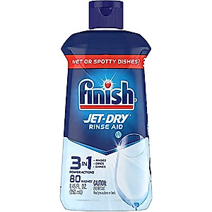Finish Jet Dry Dishwasher Rinse Aid, 8.45 Ounce (Pack of 5)