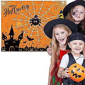Halloween Party Games Pin The Spider on The Web Game Reusable Pin Game Spider Web Halloween Party Favor Supplies for Kids Girls Boys