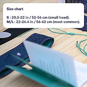 HoomBand Innovative Headband for Sleep, Travel, Meditation | 3.5mm Jack Wired | Ultra Flat Speakers | Free Access to Hypnotic Stories Created by Sleep Experts (Size S)