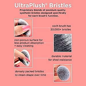 Real Techniques Custom Contour 3-in-1 Brush, Custom Slide For Bronzer & Contour Makeup, 3 Settings For Sheer, Medium, or Focused Application, Travel-Sized Kabuki, Cruelty-Free, 1 Count