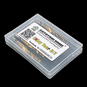 AUTOTOOLHOME 6 Pack Titanium Combination Drill Tap Bit Set Screw Tapping SAE 6-32NC 8-32NC 10-24NC 10-32NC 12-24NC 1/4-20NC