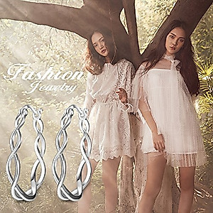 YFN Hoop Earrings for Women Enternity Celtic Knot Hoops Earrings 925 Sterling Silver Polished Irish knot Circle Hoop Jewelry for Women