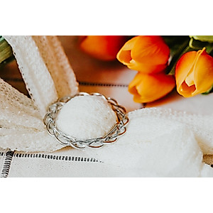 Handmade Large Round Pewter Scarf Ring – Scarf Clip for Scarves - Scarf Slide for Women - By House of Morgan Pewter