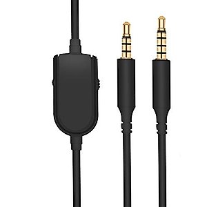 Replacement A10 A40 Cable Inline Mute Volume Control with Microphone for Astro A40/A30/A50 Headsets Cord Lead Compatible with Xbox One 4 PS4 Headphone Audio Extension Cable (Black/6.5ft)