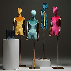 Mannequin Display Stand Mannequin Torso Body Head Dress Form with Flexible Arms Manikins Tailors Dummy Female