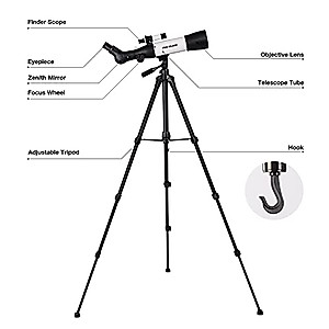 FREE SOLDIER Telescope for Adults Astronomy - 70mm Aperture 500mm Focus Length Astronomical Refractor Telescope for Beginners with 3 Plossl Eyepieces Phone Adapter and Carry Bag
