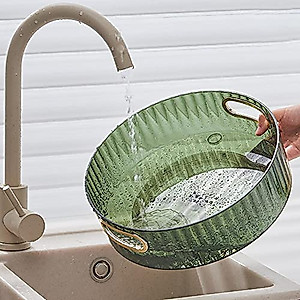 Lazy Susan Organizer for Kitchen, Clear 360° Rotating Turntable Organization & Storage Container, Turntable Organizer for Cabinet Pantry Table Organization
