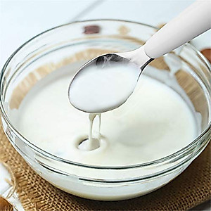 Kirecoo 2 Set Toddler Utensils, Toddler Forks and Spoons, Stainless Steel Toddler Silverware Set, Designed for Self Feeding Flatware Set with Travel Carrying Cases BPA Free (White & Aqua)