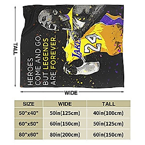 wanjun Blanket Ultra-Soft Flannel Blanket,Lightweight,Bed Throws All Seasons Warm Throw Blanket,Sofa,Room,Basketball Fans Gift. (50 inches x40 inches ), A1
