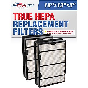 LifeSupplyUSA HEPA Air Filter Compatible with Holmes Compare to Filter Part HRC1, Holmes Part # HAPF600, HAPF600D, HAPF600D-U2 (6-Pack)