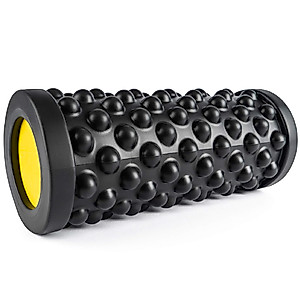 TRX Training Rev Myofascial Release Roller, Travel Massage Roller for Muscles, 14-Inch Round Foam Roller for Stretching and Post-Workout Recovery