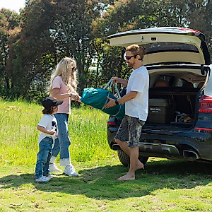 Mobihome 8.2'x8.2' Pop Up Canopy Tent Easy One Person Setup Instant Outdoor Beach Canopy Folding Portable Sports Shelter with 1 Sidewall - Turquoise