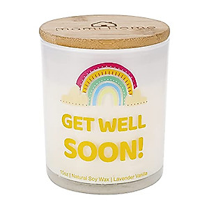 Get Well Soon Jar Candle- I Miss You Scented Candle, Cheer Up Gifts for Women and Men. Ideal Healing Get Well Gift for Women, Lover, Best Friends. Get Well Soon Gifts (Lavender Vanilla, 10oz)