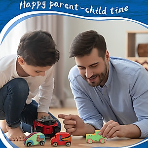 Chivao 24 Pcs Wood DIY Car Toys, Unfinished Wooden Cars, Paintable Wood Toys, Wooden Crafts for Students Home Activities Craft Projects Easy Woodworking (Novelty Style)