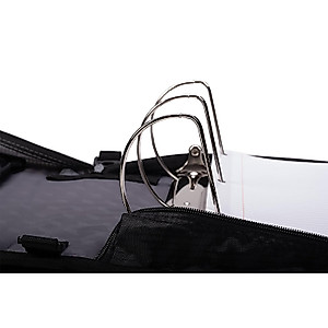 Case-it The King Sized Zip Tab Zipper Binder - 4 Inch D-Rings - 5 Subject File Folder - Multiple Pockets - 800 Sheet Capacity - Comes with Shoulder Strap - Red D-186