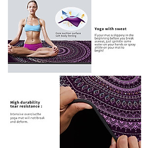 Cifupy Yoga Mat Double-Sided Non Slip Exercise Mat Eco Friendly TPE Fitness Exercise Mat With Carrying Strap & Storage Bag Workout Mat for Yoga, Pilates and Floor Exercises