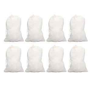 FIYO Cheese Cloths,50PCS 7.9 x 11.8 Inch Cotton Drawstring Bag Reusable Muslin Bag Cotton Bags with Drawstring Spices Sachet Bag for Household