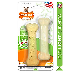 Nylabone FlexiChew Bone Dog Chew Toys Flexi Chicken X-Small/Petite (1 Count)