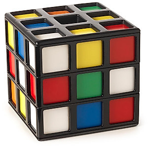 Rubik’s Cage, 3D Fast-Paced Strategy Sequence Game Color Stacking Challenging Toy Puzzle-Solving Activity Brain, for Adults & Kids Ages 7 and up