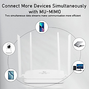 WiFi Dual Band Router,WiFi 6 Router,Wireless Router,Gigabit Router,AX1800 Wireless (Speed Up to 1.8 Gbps),4 High Gain Antennas,Long Range Coverage