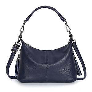 Genuine Leather Crossbody Bags for Women Hobo Purses and Handbags Ladies Shoulder Crossbody Purse