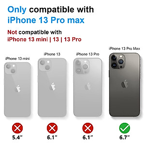 Nillkin Case for iPhone 13 Pro Max Case with Stand, Slide Camera Cover, Military Grade Shockproof Portective Case Compatible with MagSafe Wireless Charger&MagSafe Car Mount Holder, Black