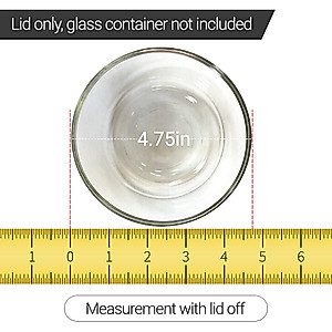 Replacement Lid for Pyrex 5" Storage Plastic Cover 2 Cup Bowl Dish 7200-PC Blue (2-Pack)