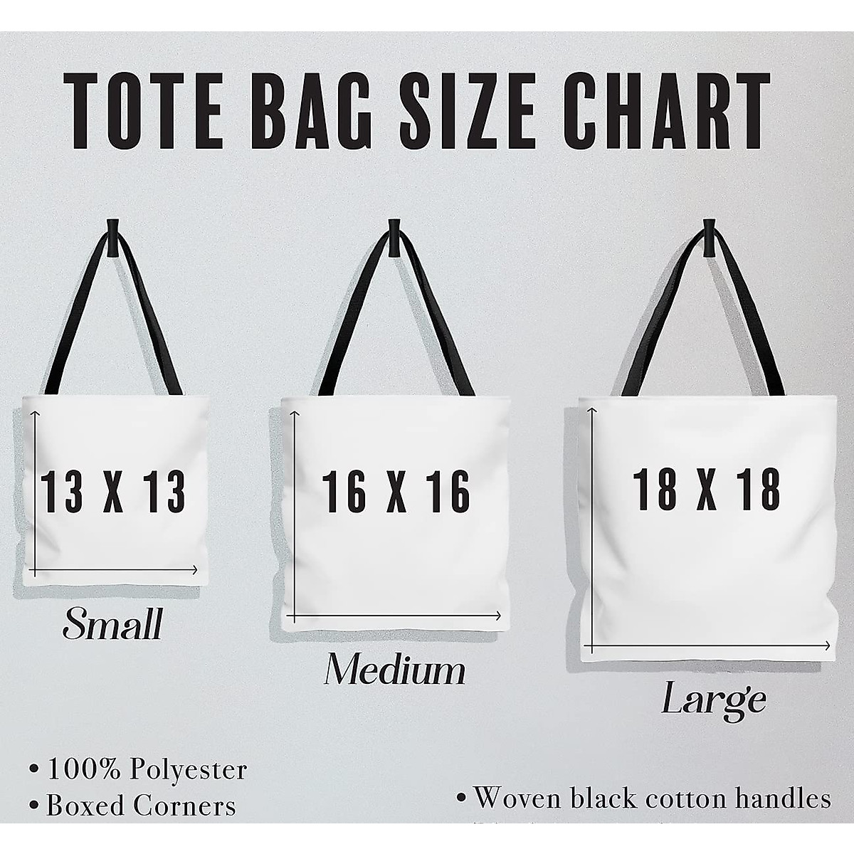 Personalized Tote Bag for Kids - Woodland Animals, Custom Name/Text, Reusable w/ Straps, Canvas Cloth Fabric, Customized Gift Idea for Boys/Girls/Children, Birthday/Christmas/Holiday Present, 13x13"