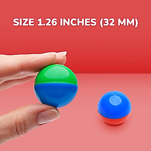 Capsule Vending Machine Colored Round Capsules Empty 250pcs 1.26 inch - Gumball Machine Capsules Bulk Party Favor Containers - Easter Basket Stuffers Birthday Gifts Pinata Stuffers DIY Craft Supplies