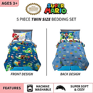 Franco Kids Bedding Super Mario Bedding Set and Blanket
