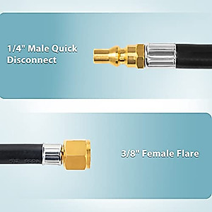 SHINESTAR 24FT RV Propane Quick Connect Hose for Camp Chef Stove, Royal Gourmet Table Top Griddle, Pit Boss Two-Burner Grill, Fire Pit and More