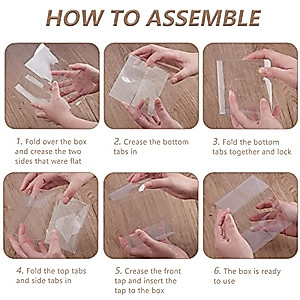 Zezzxu 30pcs Clear Boxes for Favors 4x4x4 Transparent Gift Box for Cupcake Macaron Candy Cookies Ornament Gifts of Wedding Party Baby Shower