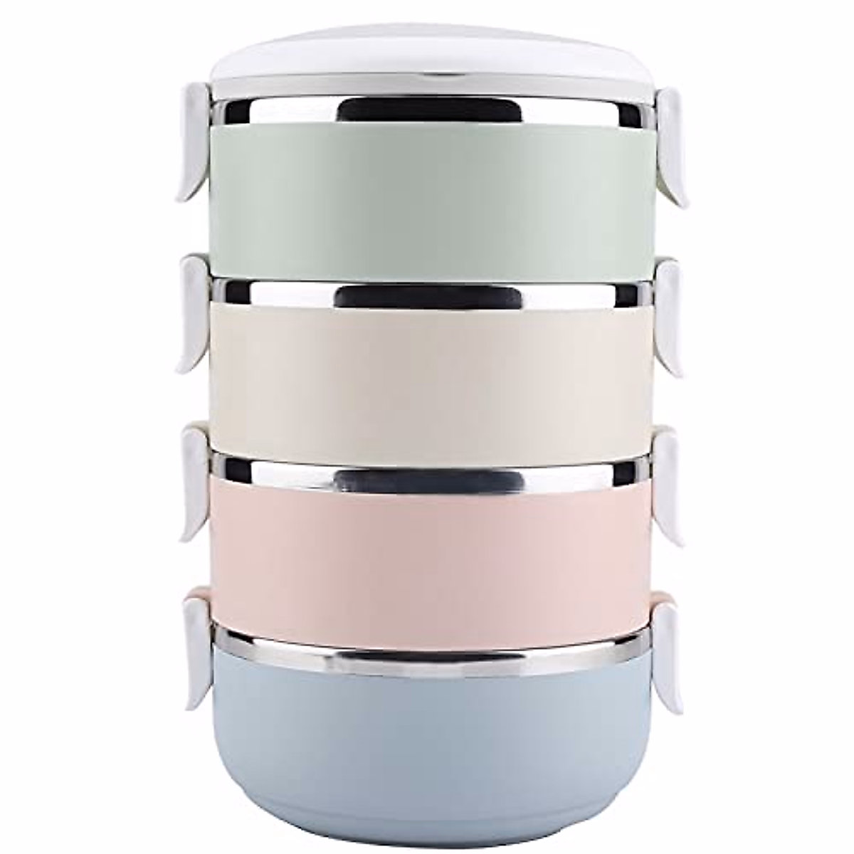 Haofy Stainless Steel Lunch Box Portable Stainless Steel Lunch Box Container Bento Box Food Container(Four layers 2800ml)