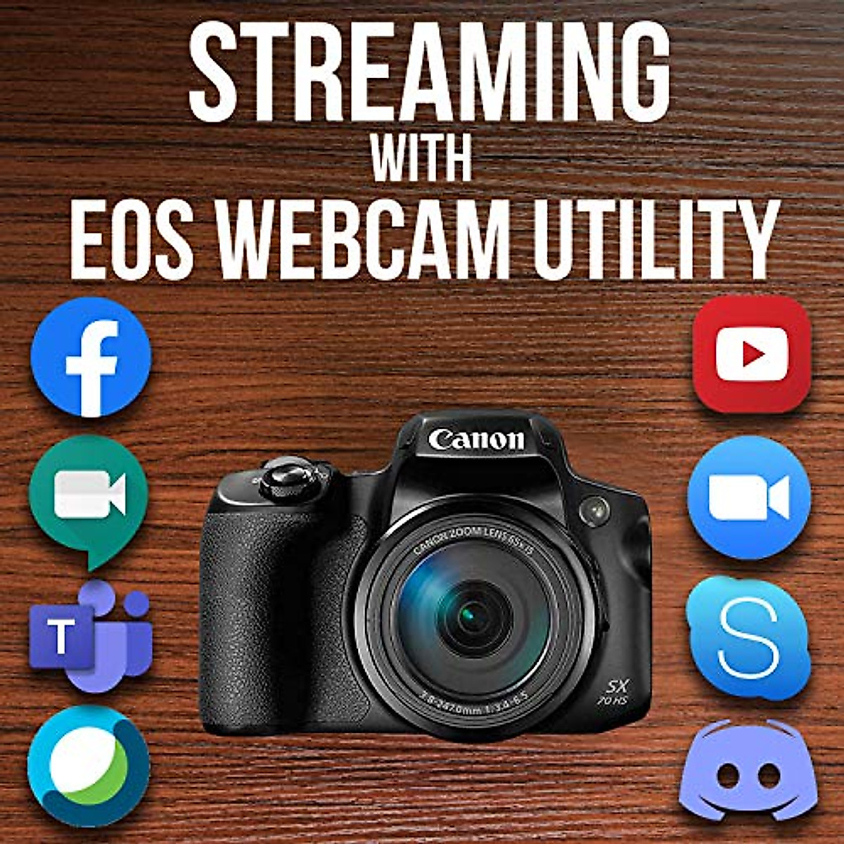 Canon Powershot SX70 20.3MP Digital Camera 65x Optical Zoom Lens 4K Video 3-inch LCD Tilt Screen (Black)