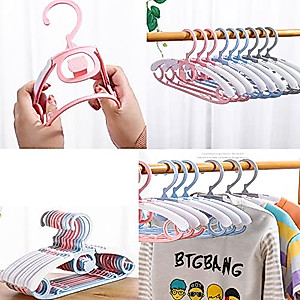 Baby Hangers,20 Packs Adjustable baby hangers for nursery,Non-Slip and Extendable Child Hangers for all children Adjustable Baby Nursery Closet Hangers
