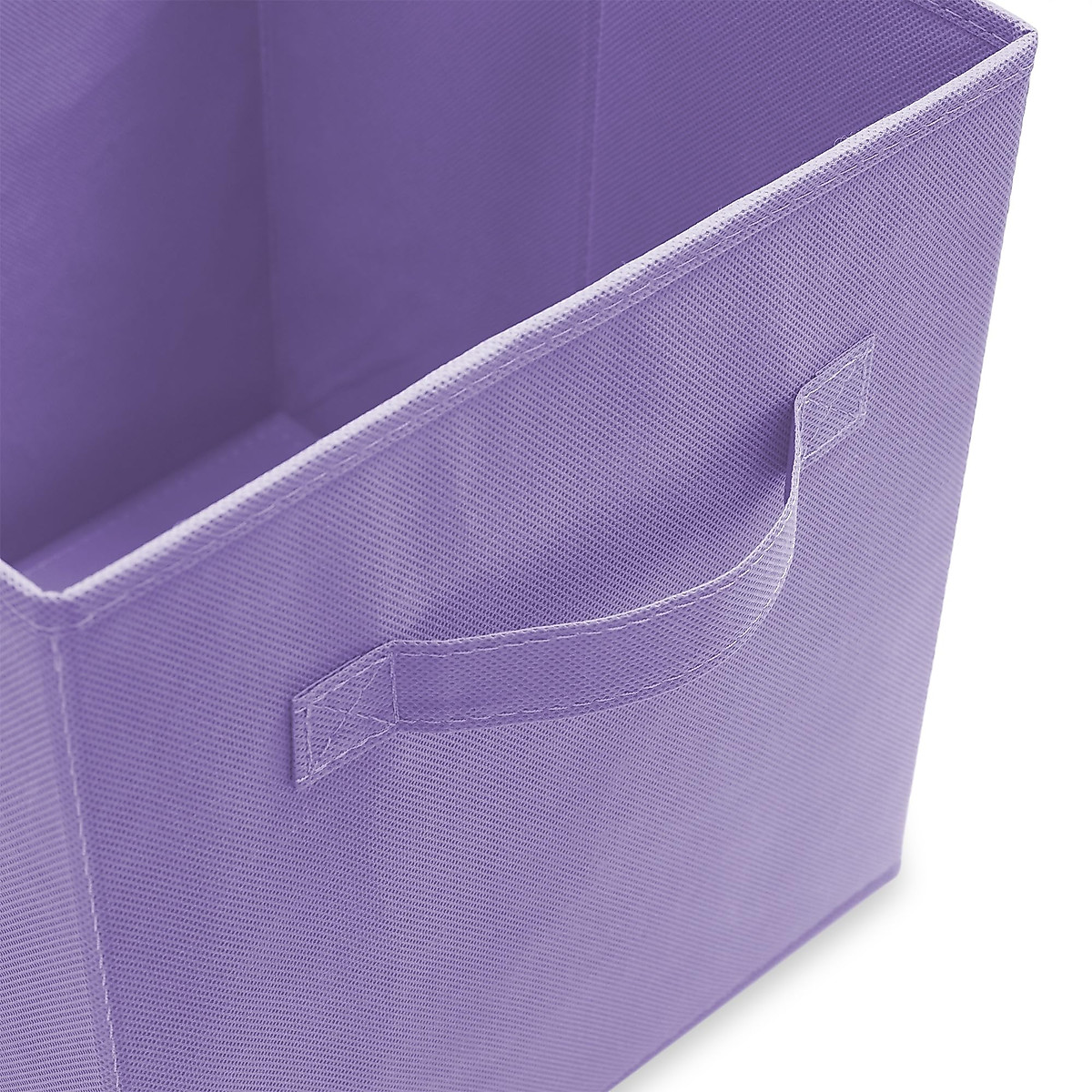 Casafield Set of 6 Collapsible Fabric Cube Storage Bins, Lavender - 11" Foldable Cloth Baskets for Shelves, Cubby Organizers & More