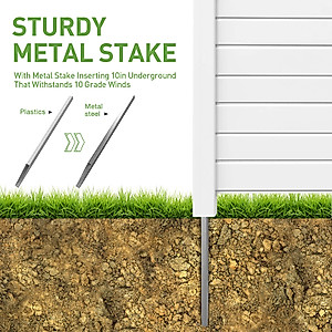 Caprihom Air Conditioner Fence Trash Can Screen Fence 50"W X 50"H Pool Equipment Fence Enclosure Vinyl Privacy Fence Panel Outdoor Privacy Screens Kit (2-Pack)