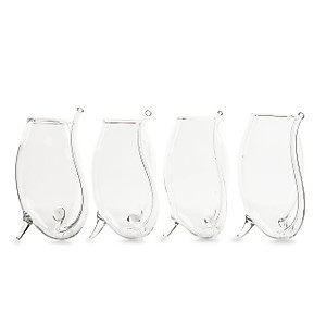 Crystal Port and Dessert Wine Sippers, Dry Sherry, Cordial, Aperitif & Nosing Copitas Tasting Glass - Dinner Drink Glassware Glasses | Set of 4 - 3 oz Sipper | - The Wine Savant