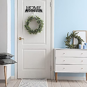 RELBRO Key Holder Wall Mounted, Black Metal Key Holder for Wall Decorative Home Key Rack Hooks Key Hanger with 10 Hooks for Entryway Doorway Hallway Office 2 Installation Ways 10.27'' x 3.62''