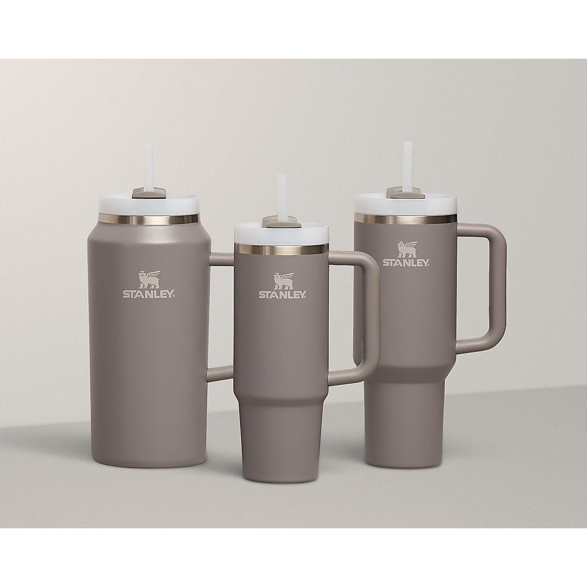 Stanley Quencher H2.0 Tumbler with Handle and Straw 30 oz | Flowstate 3-Position Lid | Cup Holder Compatible for Travel | Insulated Stainless Steel Cup | BPA-Free | Stone