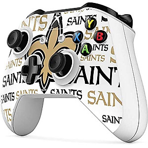 Skinit Decal Gaming Skin Compatible with Xbox One S Controller - Officially Licensed NFL New Orleans Saints Gold Blast Design