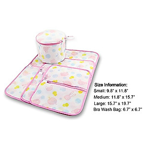 Zotoon Mesh Laundry Bag -Set of 4- Perfect Use as Lingerie Bag for Laundry, Delicates Laundry Bag,Bra Wash Bag