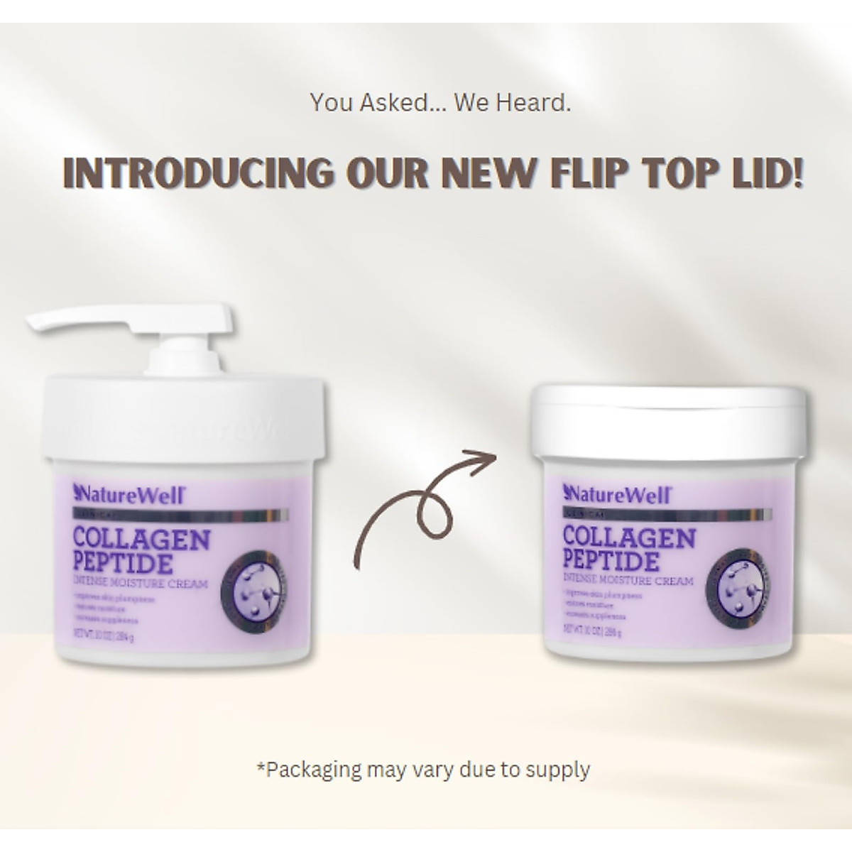 NATURE WELL Clinical Collagen Peptide Intense Restoring Moisture Cream & Retinol Advanced Anti-Aging Moisture Cream Bundle For Face, Neck, & Body