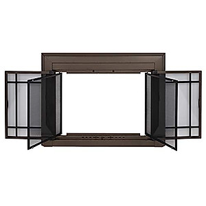 Pleasant Hearth EN-5500 Pleasant Hearth Enfield Glass Firescreen, Small, Burnished Bronze