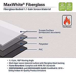 Elite Screens VMAX2, 120-inch 16:9, Wall Ceiling Electric Motorized Drop Down HD Projection Projector Screen, VMAX120XWH2