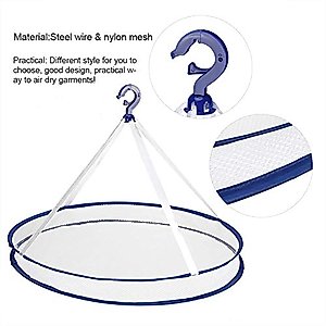 Alvinlite Mesh Hanging Dryer Rack, Foldable Clothes Laundry Hanging Net Single Layer Sweater Drying Rack for Home Use