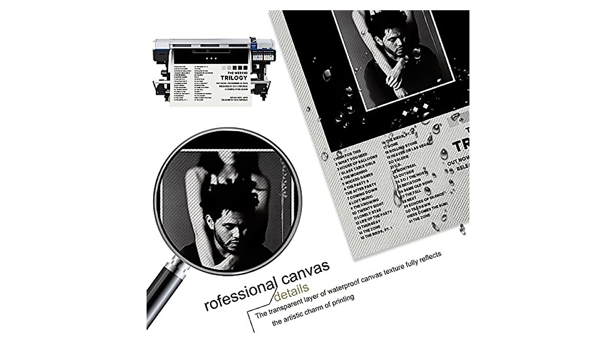 The Weeknd Poster Trilogy Canvas Wall Art - Vintage Music Decor
