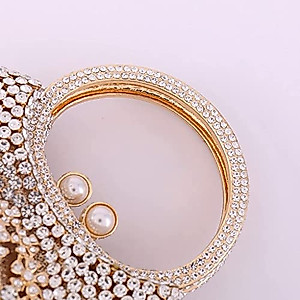 QLAZO Women's Evening Bag- Ladies Elegant Formal Evening Bag Sparkly Clutch Glittering Rhinestone Crystal Handbag and Purse (Color : Grey)