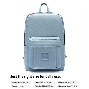 HotStyle 599s Simple Backpack, Classic Bookbag with Multi Pockets, Durable for School & Travel, Dark Pastel Blue